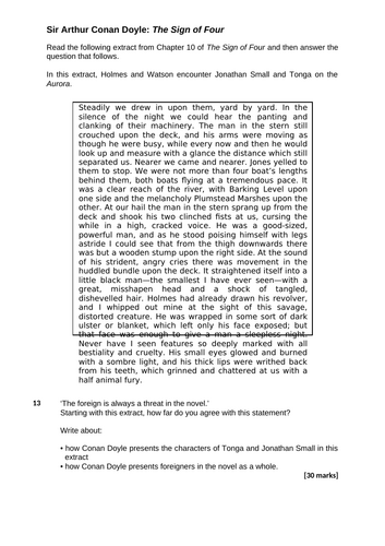 The Sign of Four KS4 Scheme of Work Full - English Literature ...
