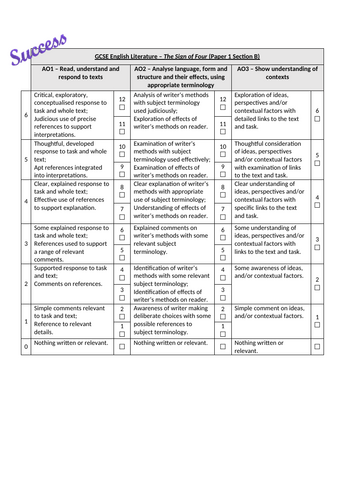 The Sign of Four KS4 Scheme of Work Full - English Literature ...