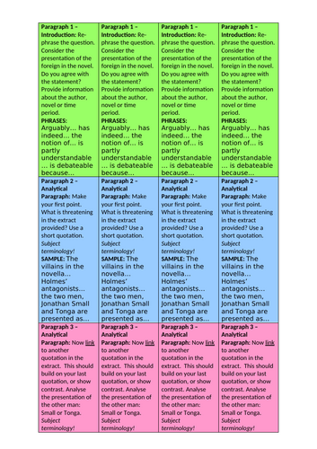 The Sign of Four KS4 Scheme of Work Full - English Literature ...