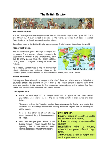 The Sign of Four KS4 Scheme of Work Full - English Literature ...