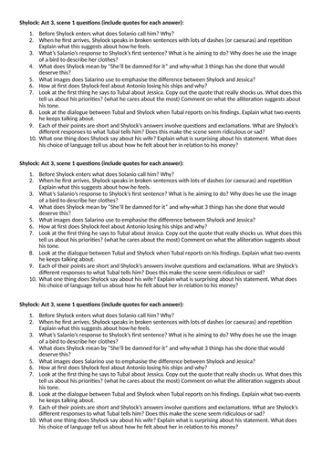 The Merchant of Venice KS4 - Shakespeare - Full Unit of Work English ...