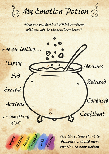 Emotion Potion Worksheet | Teaching Resources
