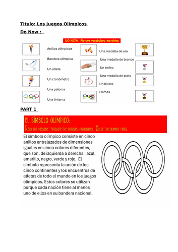 The olympic games ( Spanish) | Teaching Resources