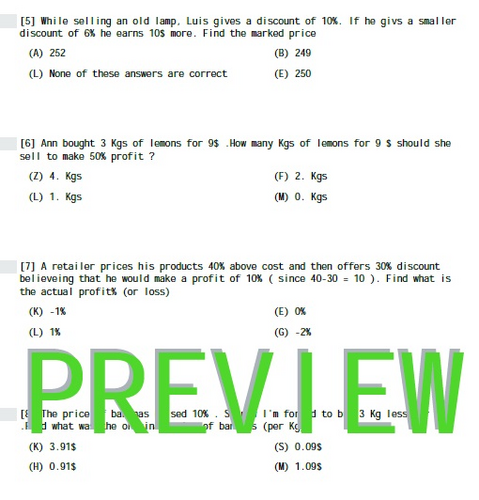 PROFIT AND LOSS WORD PROBLEMS | Teaching Resources