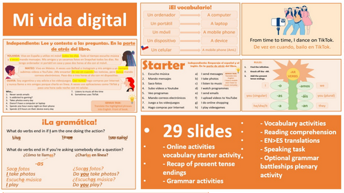 2026 Spanish AQA GCSE Module 1.1 - Mi vida digital | Teaching Resources