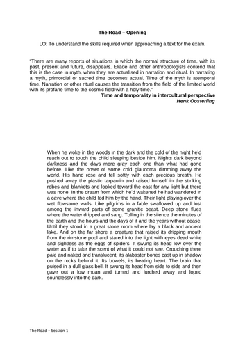 The Road - Cormac McCarthy - A Level Literature Unit of Work | Teaching ...