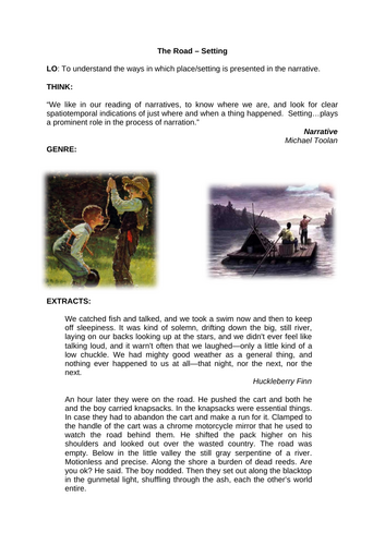 The Road - Cormac McCarthy - A Level Literature Unit of Work | Teaching ...