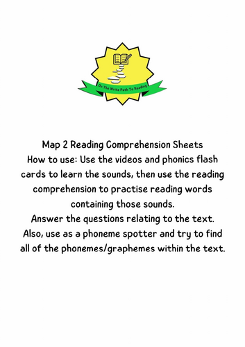 Set 2 RWI aligned Phonics Sounds Reading Comprehension and Phoneme ...