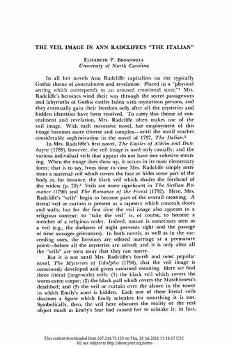 The Italian by Ann Radcliffe - Gothic novel - A Level Literature Unit ...