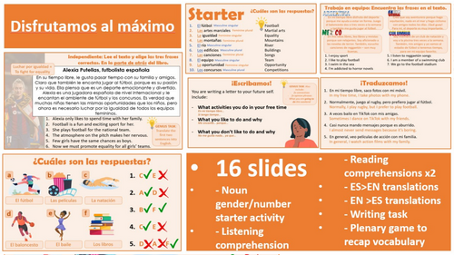 2026 Spanish AQA GCSE Module 1.2 - Disfrutamos al máximo | Teaching ...
