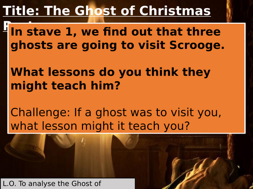A Christmas Carol - Analysis of the Ghost of Christmas Past | Teaching ...