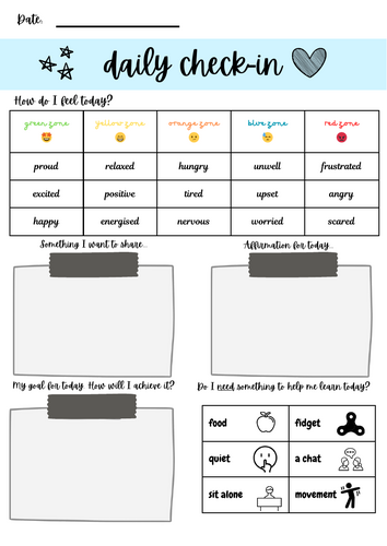 KS2 emotions and wellbeing check-in | Teaching Resources
