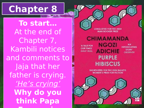 Purple Hibiscus by Adichie Chapter 8 Analysis | Teaching Resources