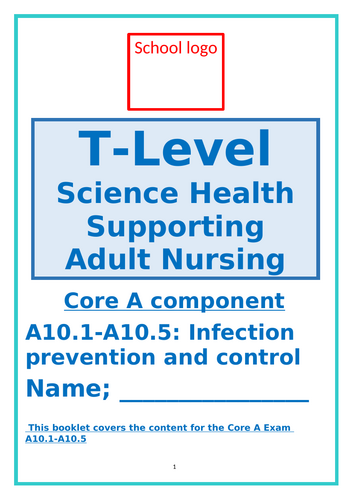 T-Level Health 2024-2025 A10.1-A10.5 Infection prevention and control ...