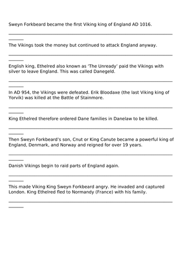 KS2 Viking activities | Teaching Resources