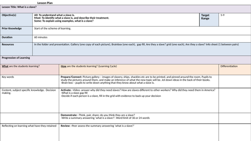 Key stage 3 History - the Trade in Enslaved People scheme of work ...