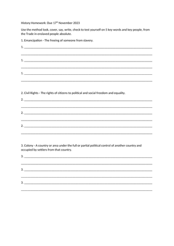 Key stage 3 History - the Trade in Enslaved People scheme of work ...