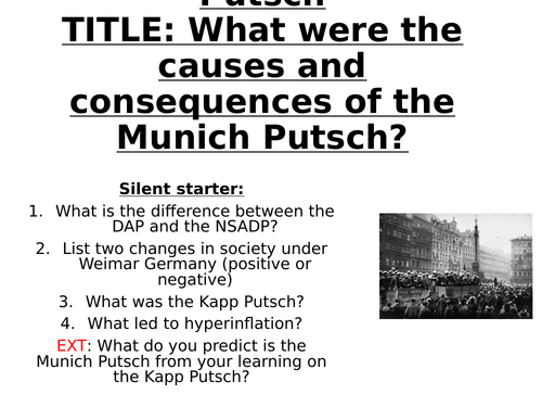 KT2 Hitler's Rise to Power | Teaching Resources