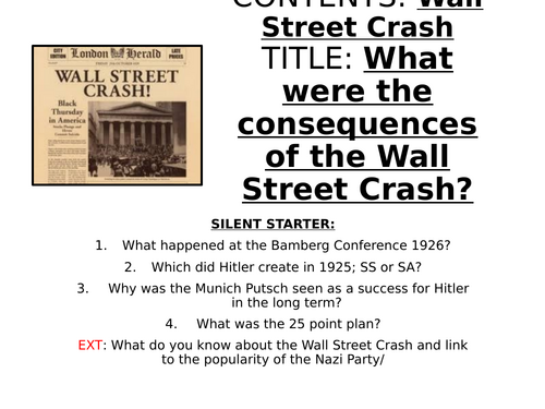 KT2 Hitler's Rise to Power | Teaching Resources
