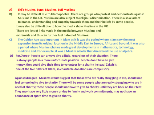 Human and Social Sciences Scheme of Work Islam | Teaching Resources