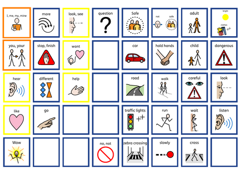 Road safety communication board, road safety image cards | Teaching ...