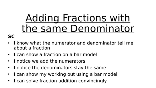 Adding fractions with the same denominator presentation powerpoint ...