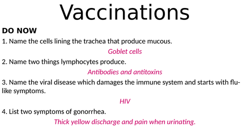 AQA Trilogy Infection & Response all 5 lessons | Teaching Resources