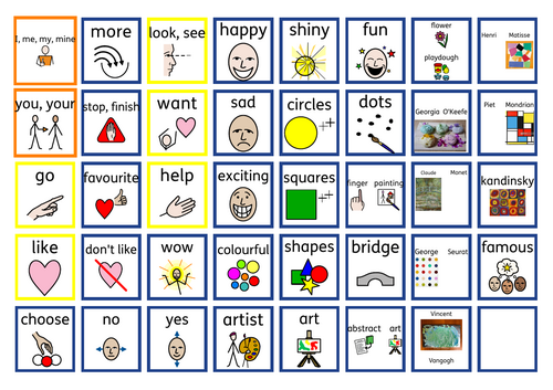 exploring art communication board famous artists kandinsky monet ...