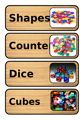 Wood effect picture labels for EYFS setting | Teaching Resources