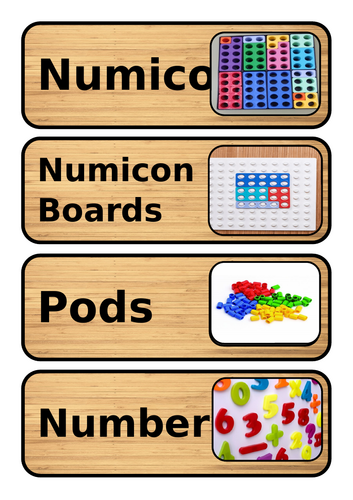 Wood effect picture labels for EYFS setting | Teaching Resources