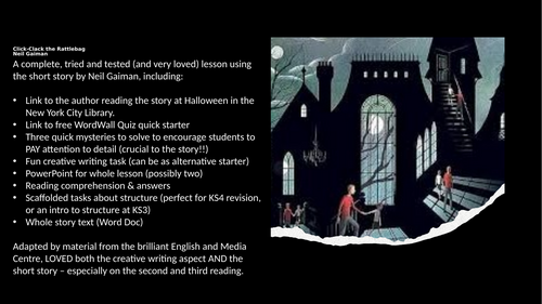 Short Story Structure using Neil Gaiman - fun stand alone lesson ...
