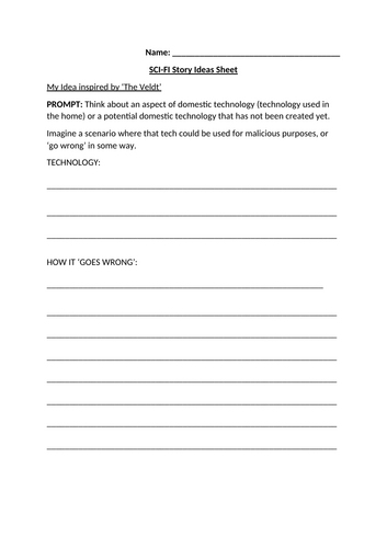 Sci-Fi Ray Bradbury Creative Writing Unit (BGE/KS2/KS3) | Teaching ...