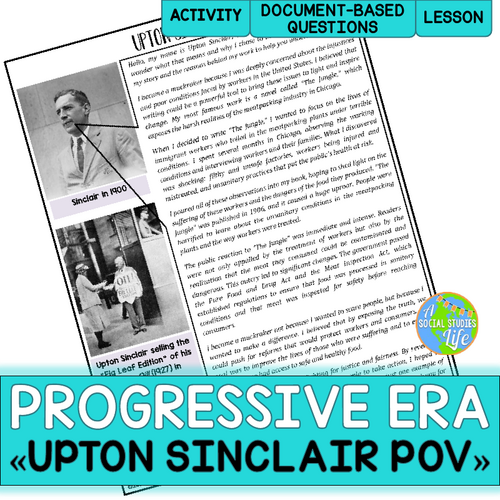 Upton Sinclair Point of View, Progressive Era | Teaching Resources