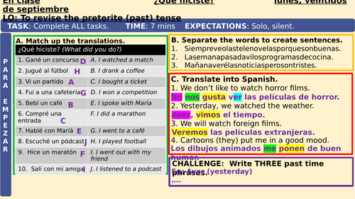 NEW AQA GCSE 4.2F_Veo veo, ¿Qué ves? | Teaching Resources
