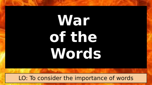KS3 Oracy scheme: War of the Words | Teaching Resources
