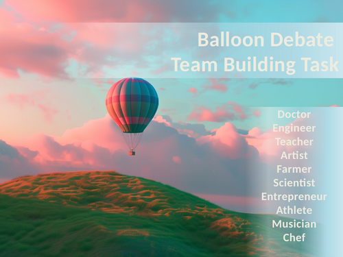 Balloon Debate Team Task | Teaching Resources