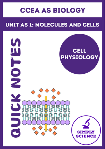 CCEA AS-1 Biology Cell Physiology Revision Notes | Teaching Resources