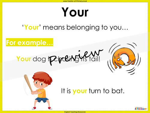 Easily Confused Words - Your and You're | Teaching Resources