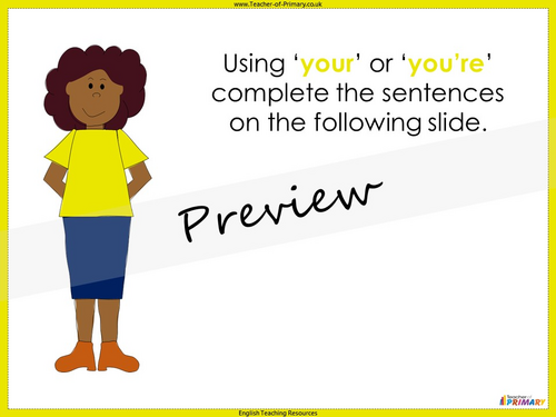 Easily Confused Words - Your and You're | Teaching Resources