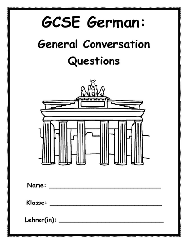 New GCSE German (2026) Edexcel Speaking Booklet | Teaching Resources