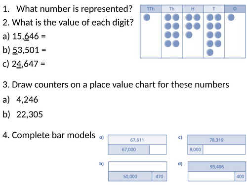 KS2 mastery number differentiated questions | Teaching Resources