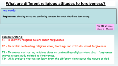 Aqa Rs Themes Christianity And Sikhism Forgiveness Teaching Resources