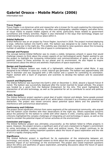 Gabriel Orozco - Mobile Matrix (2006) | Teaching Resources