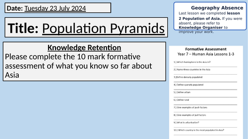 Population Pyramids - KS3 (Key Stage 3) | Teaching Resources