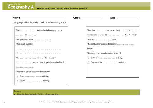 Topic 2: Weather Hazards and Climate Change - Lesson 8 - The UK climate ...