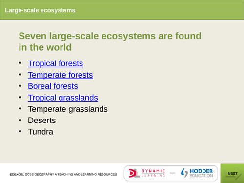 Edexcel A GCSE Geography: Topic 3 - Ecosystems, Biodiversity and ...