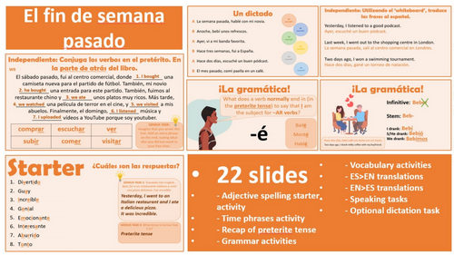 2026 Spanish AQA GCSE Module 1.4 - El fin de semana pasado | Teaching ...