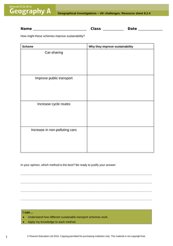 Topic 4: Changing Cities - Lesson 18 - Sustainable urban living in ...