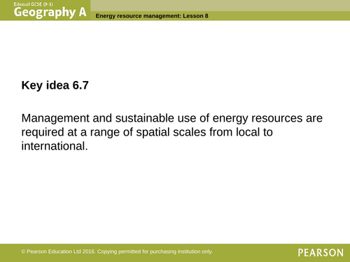 Edexcel A Topic 6: Resource Management Unit of Work (Energy) | Teaching ...