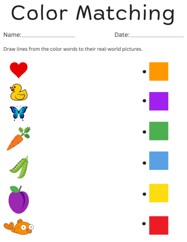 same color activity for kindergarten - colour matching activity ...